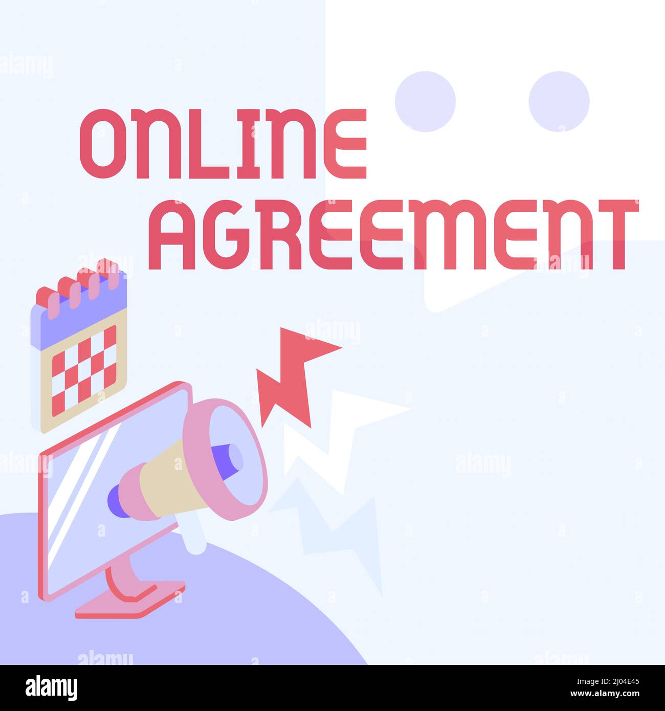 Hand writing sign Online Agreement. Business idea contract modelled ...