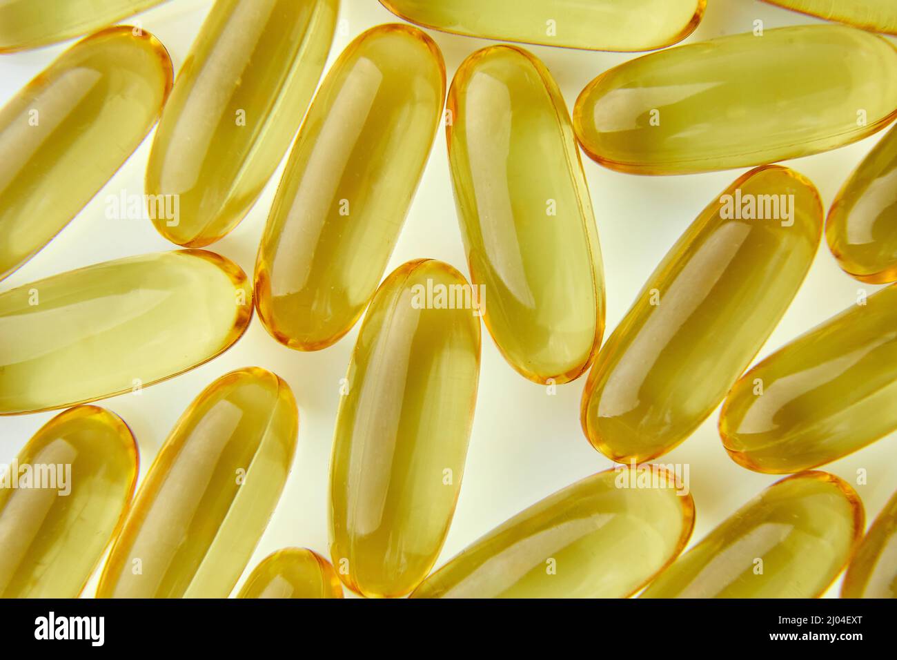 Flat lay fish oil capsules Omega 3 isolated on white background, Health ...