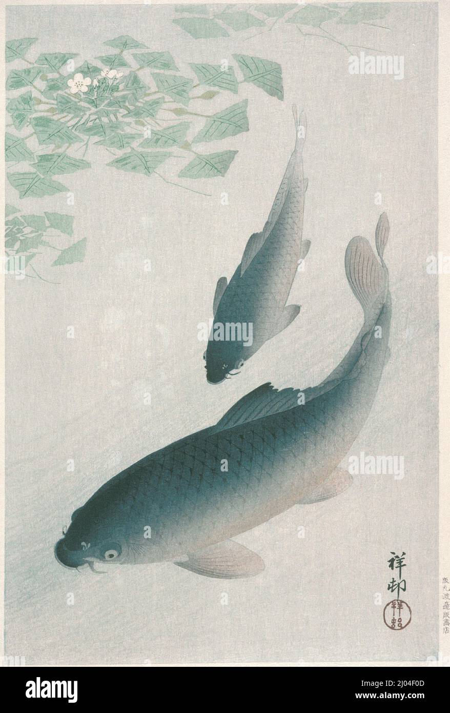 Carp. Ohara Shōson (Japan, 1877-1945). Japan, 1926. Prints; woodblocks ...
