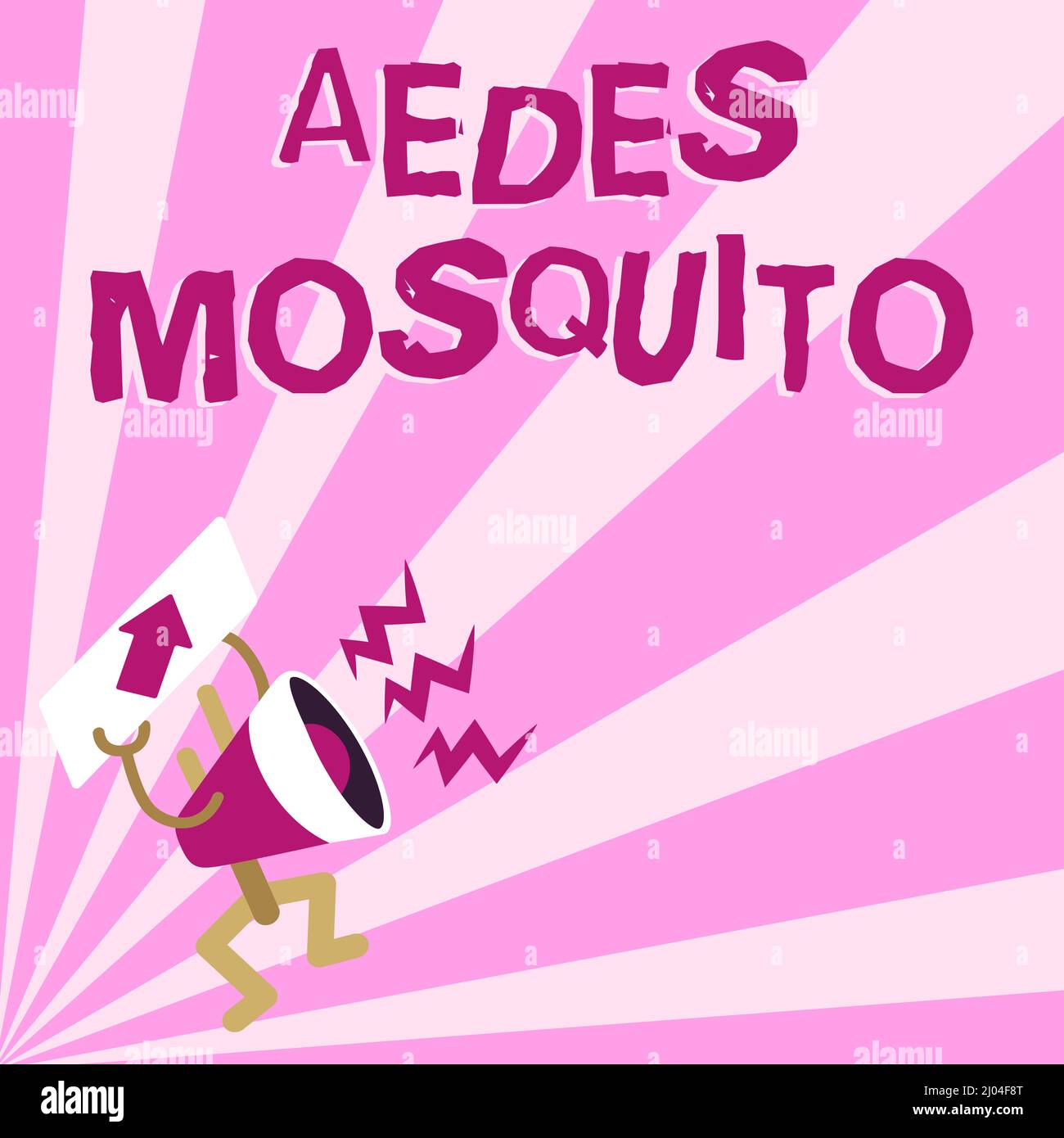Writing displaying text Aedes Mosquito. Word Written on the yellow ...