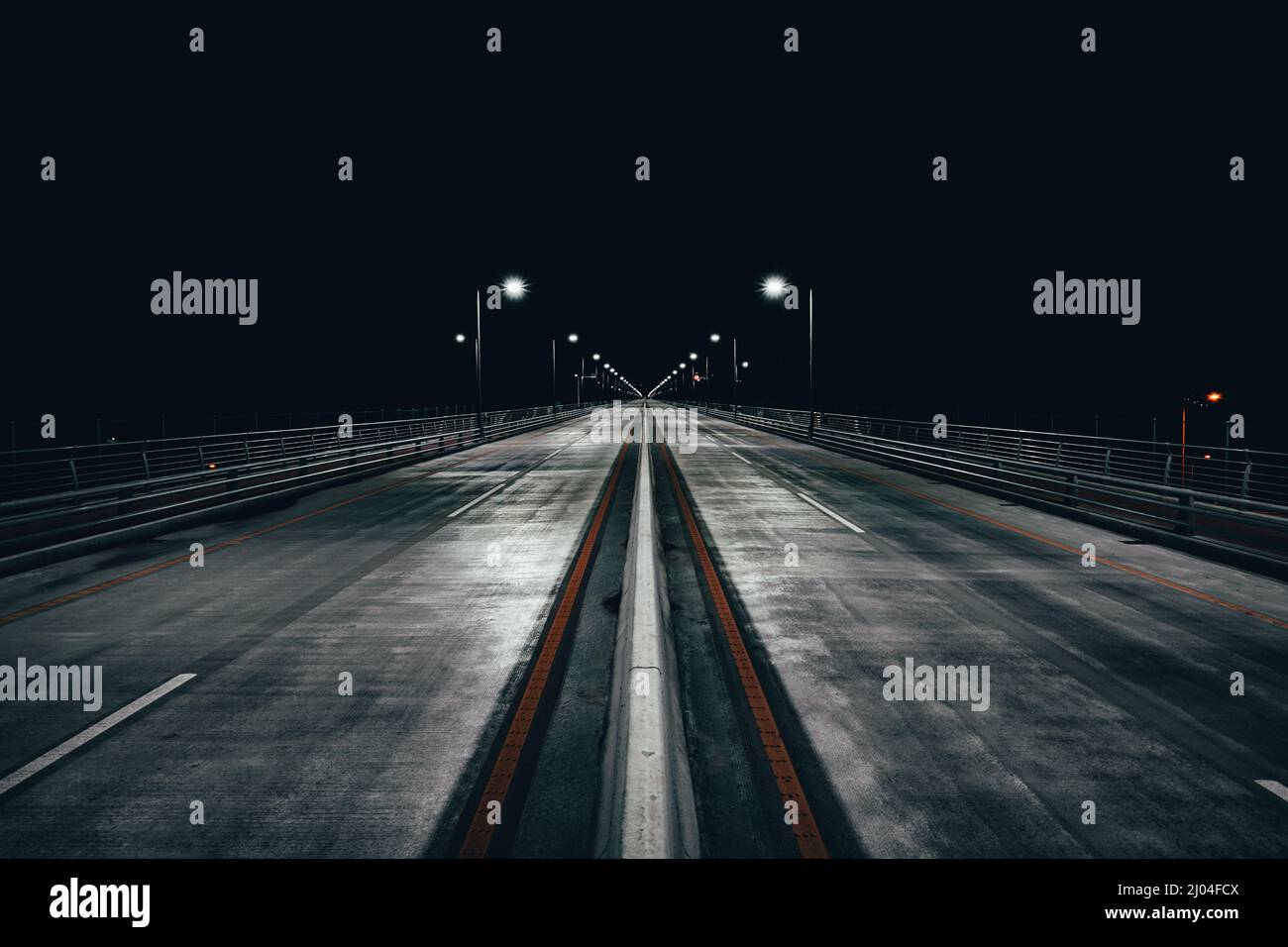 Of empty bridge in south Korea Stock Photo - Alamy