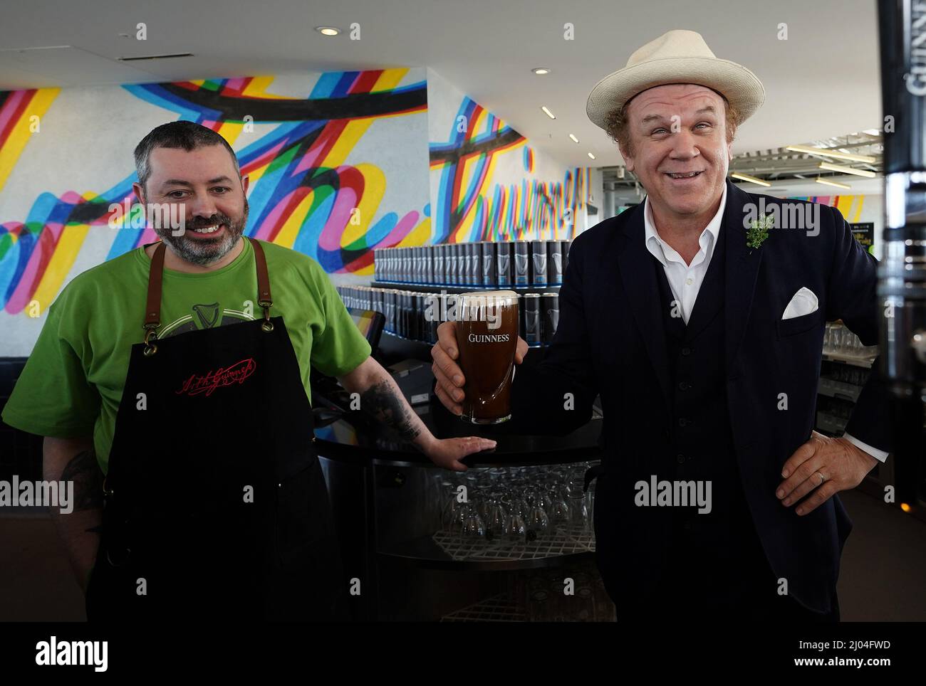 American-Irish actor John C. Reilly with Beer specialist Keith Dunne ...