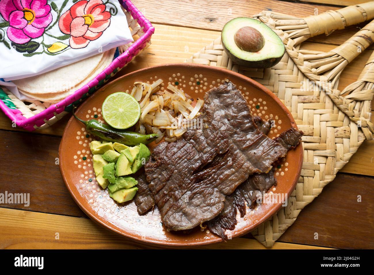 Traditional mexican dried meat "Yecapixtla cecina Stock Photo - Alamy