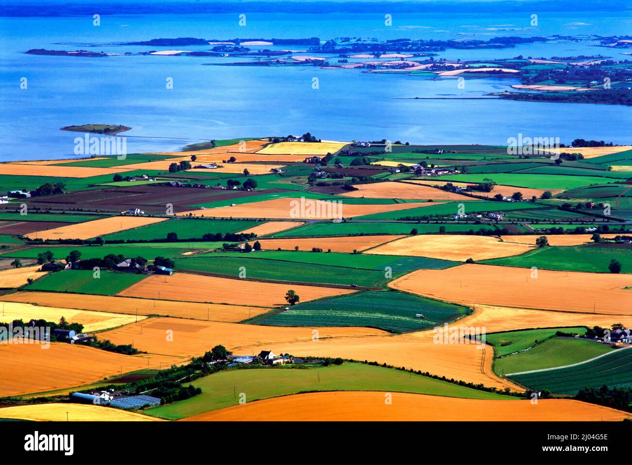 County Down Coast & Strangford Lough near Comber, Co. Down, Aerial ...