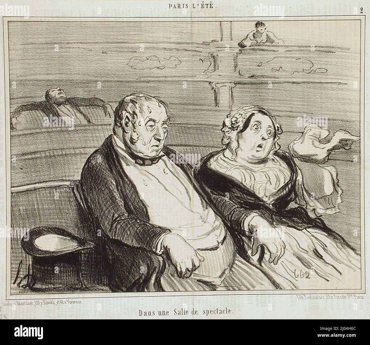 Dans une salle de spectacle. Honoré Daumier (France, Marseilles, 1808 ...