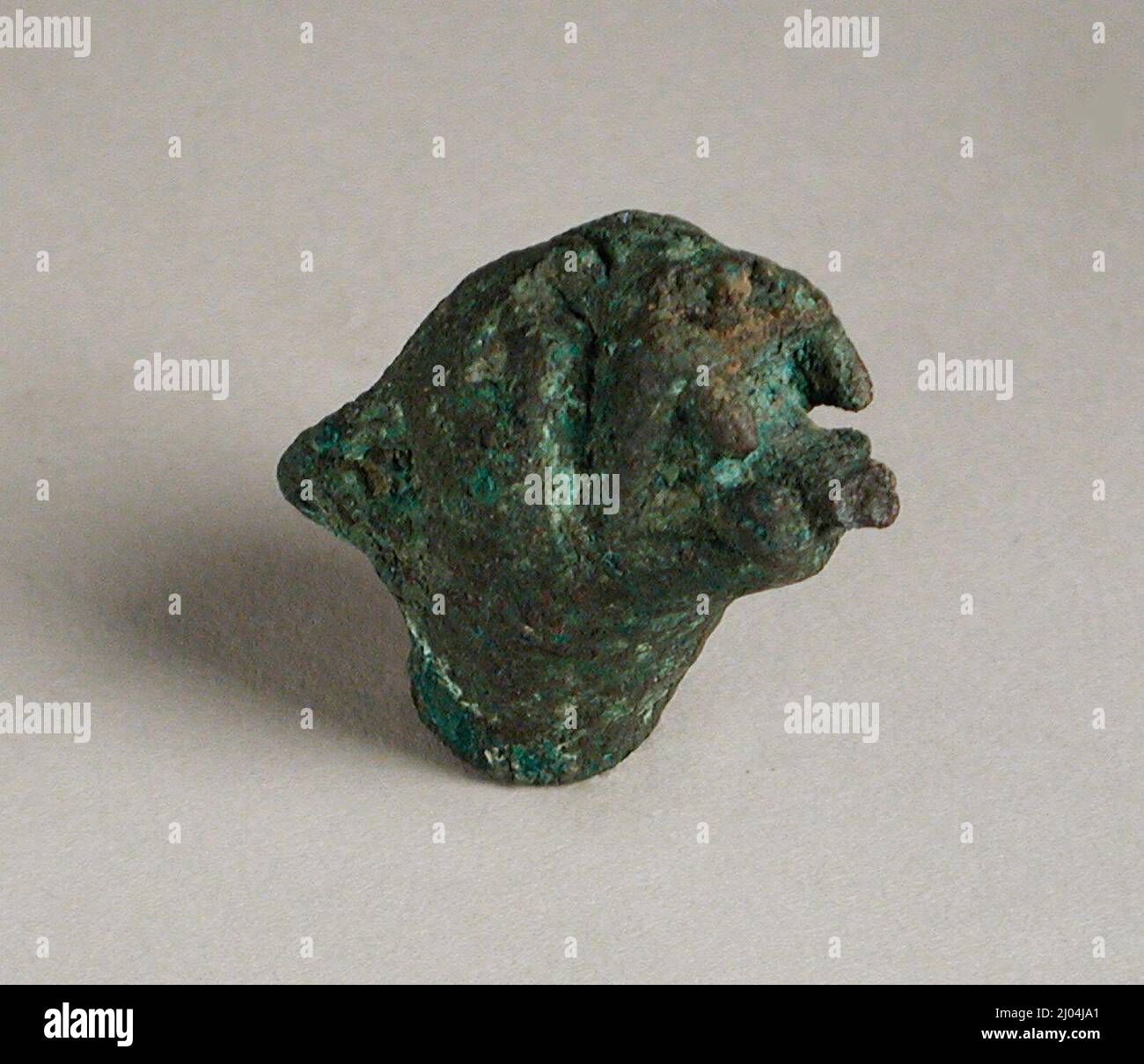 Feline Head Figurine. Egypt, Roman Period (100 - 400 CE) or later ...