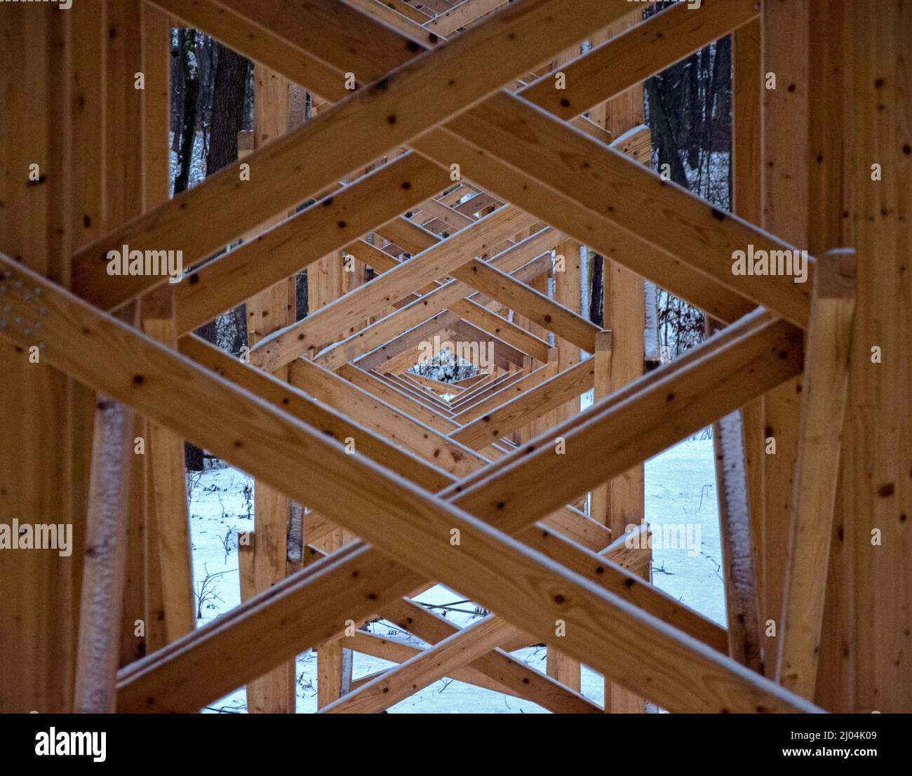 Photo of timber frame truss systems Stock Photo - Alamy