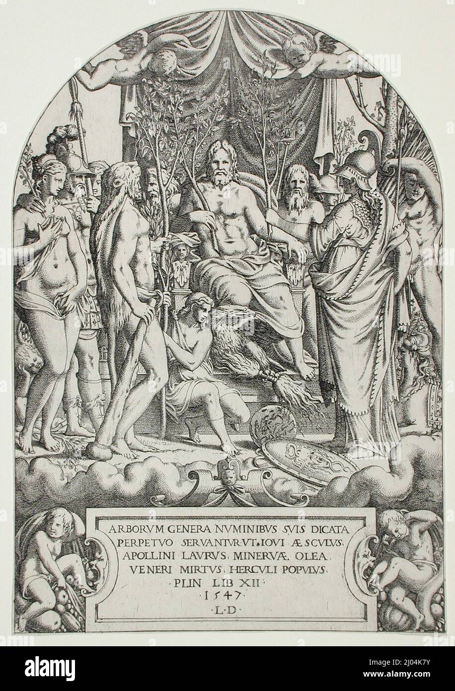 Jupiter on his Throne. Léon Davent (France, active 1540-1556). France ...
