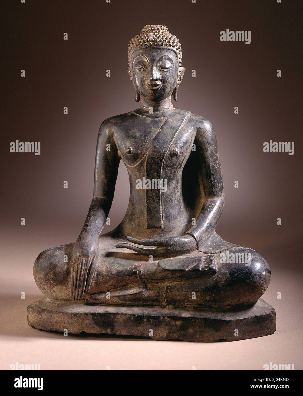Buddha Shakyamuni. Laos, 17th-18th century. Sculpture. Copper alloy ...
