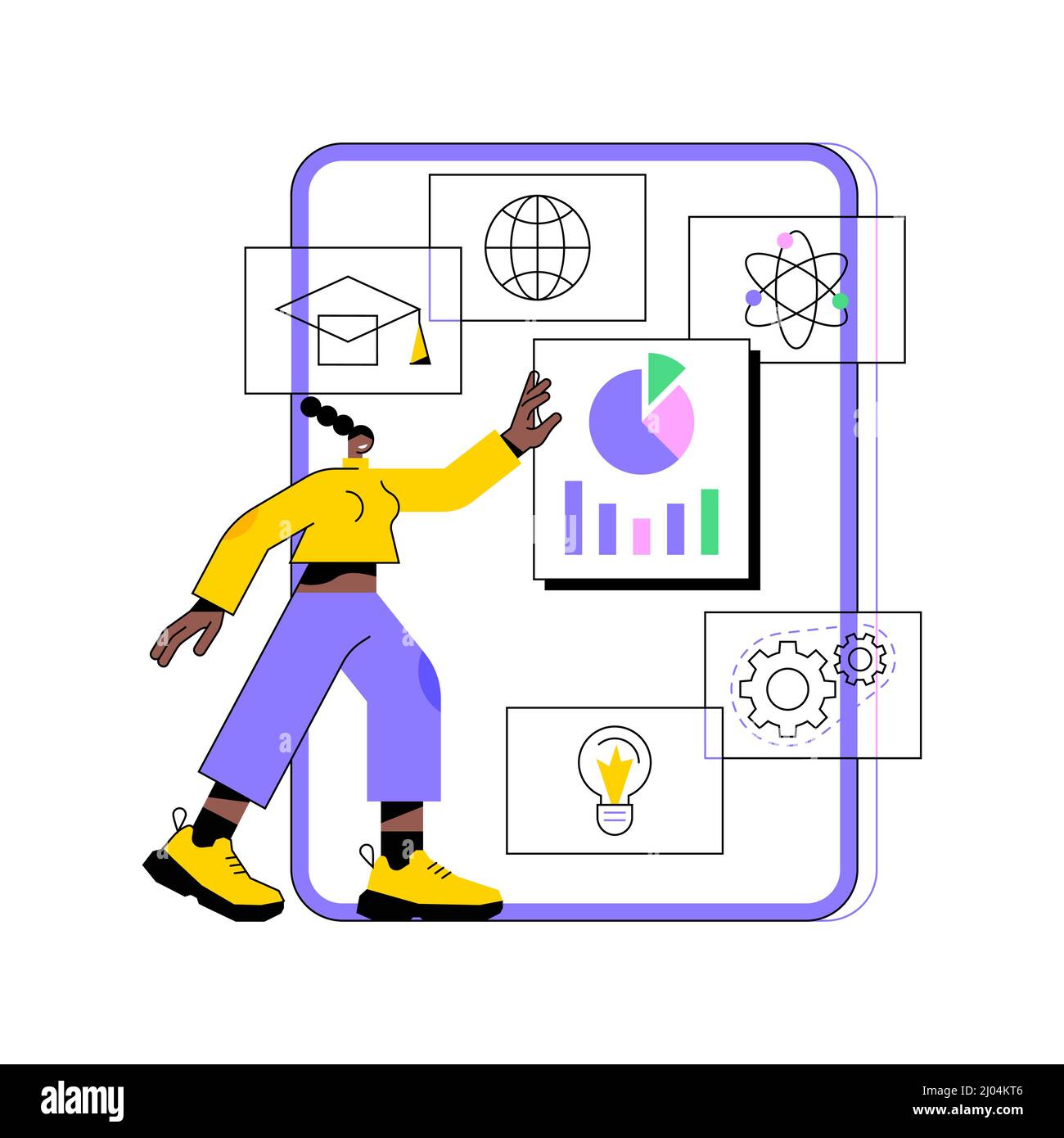 Learning management system abstract concept vector illustration ...