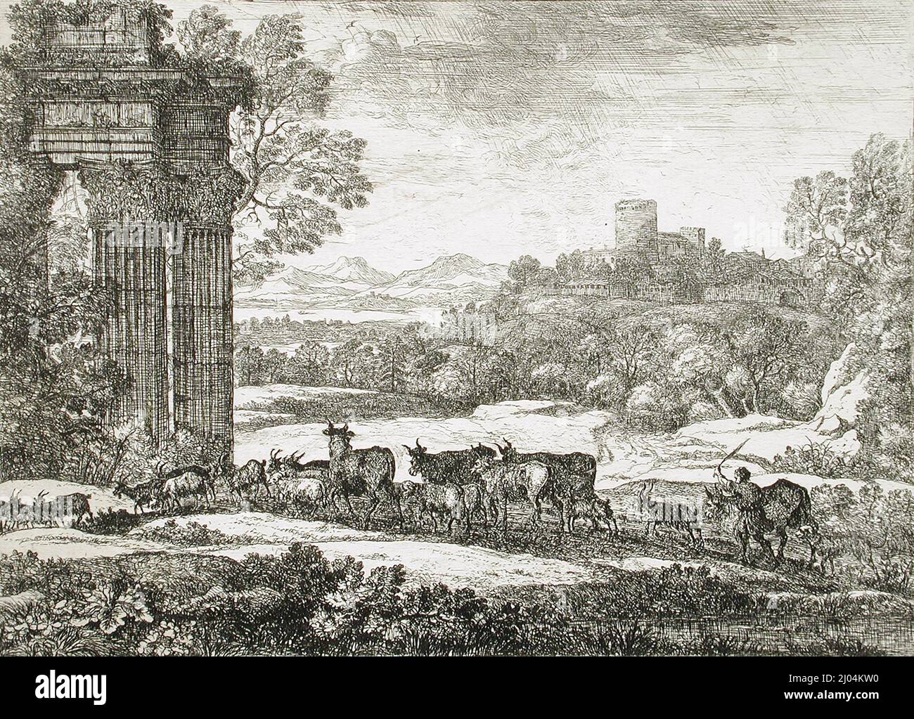 The Herd Returning in Stormy Weather. Claude Lorrain (France, Champagne ...