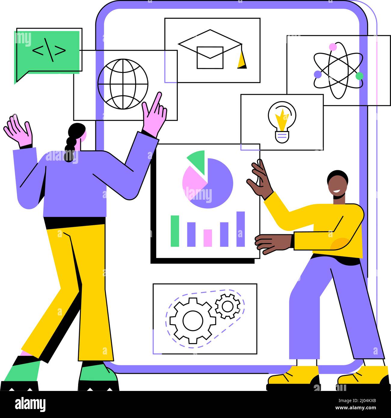 STEM education abstract concept vector illustration. STEM integration ...