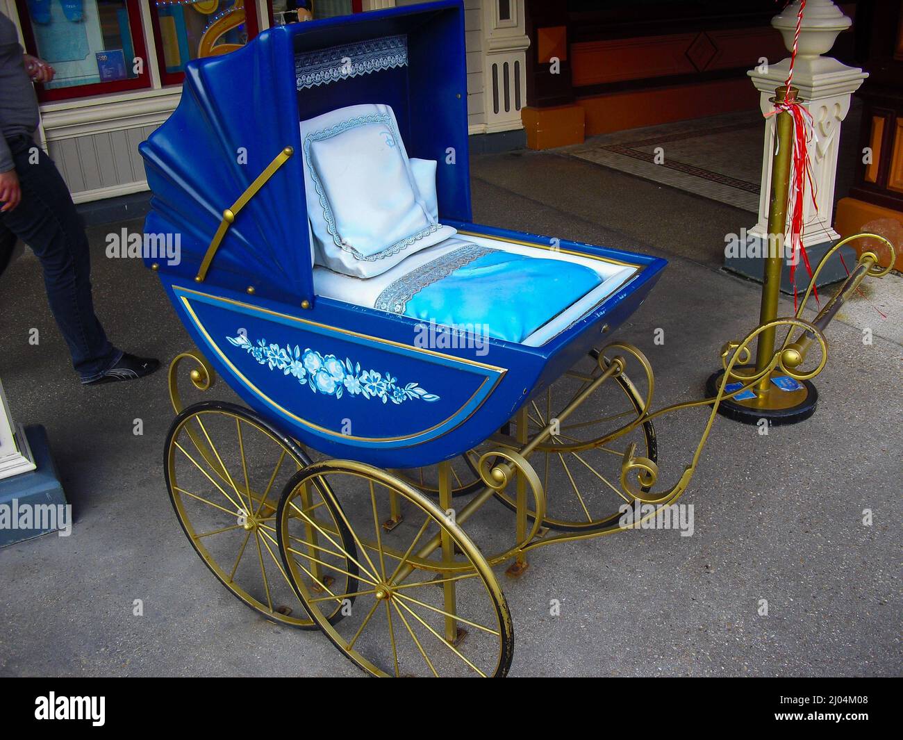 Blue Disney princess stroller in Disneyland Paris, France Stock Photo ...