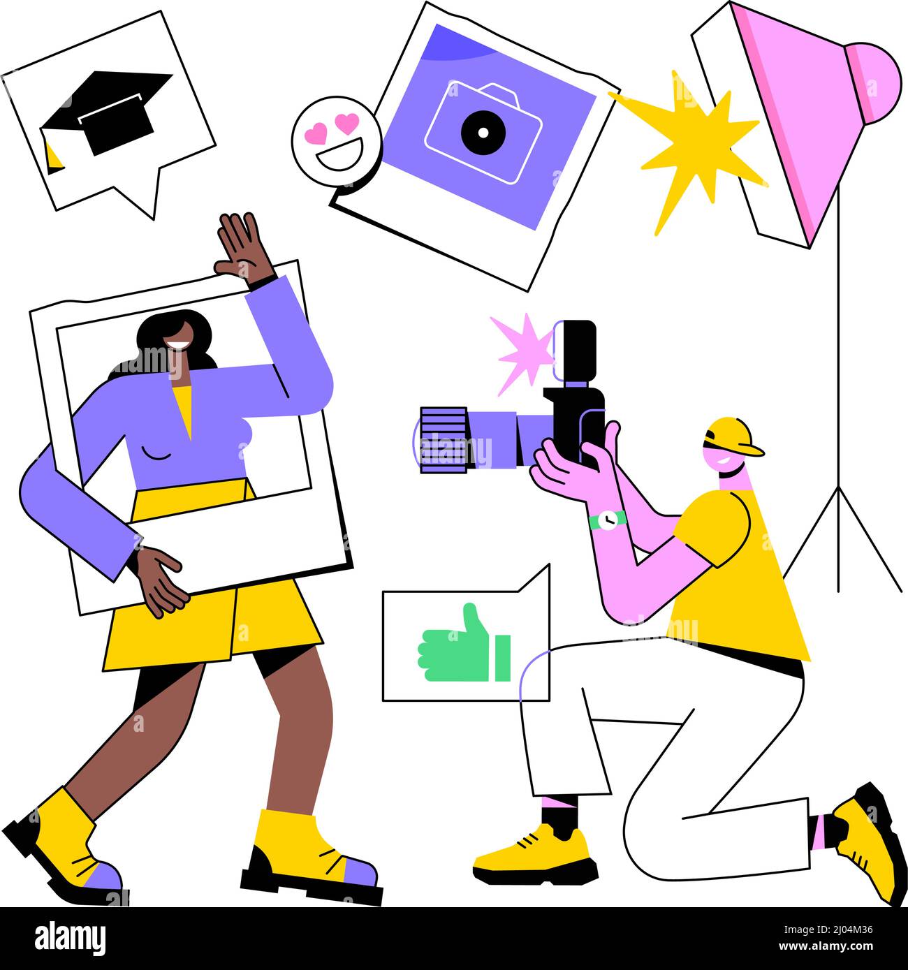 Photography workshop abstract concept vector illustration. Post ...