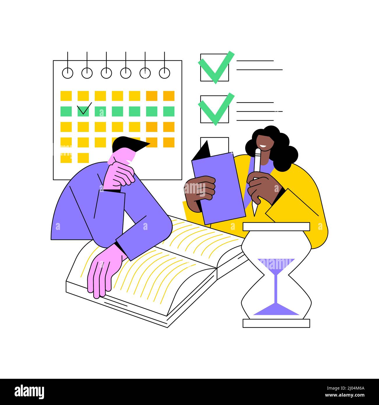 Revision week abstract concept vector illustration. Effective revision ...