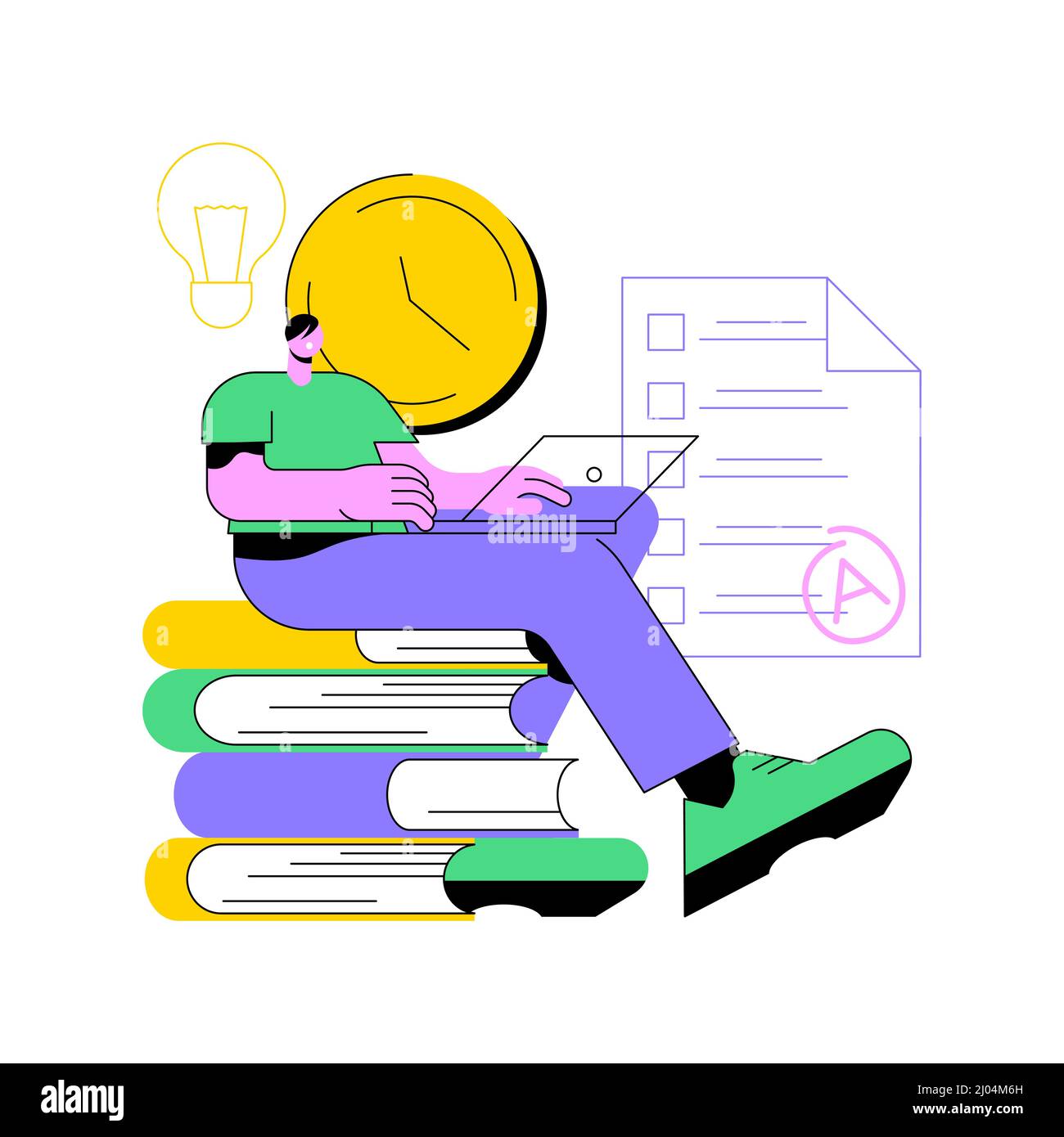 Exams and tests abstract concept vector illustration. Test results ...