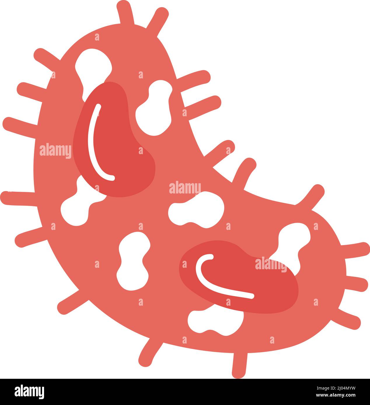 red bacterium particle doodle style Stock Vector Image & Art - Alamy