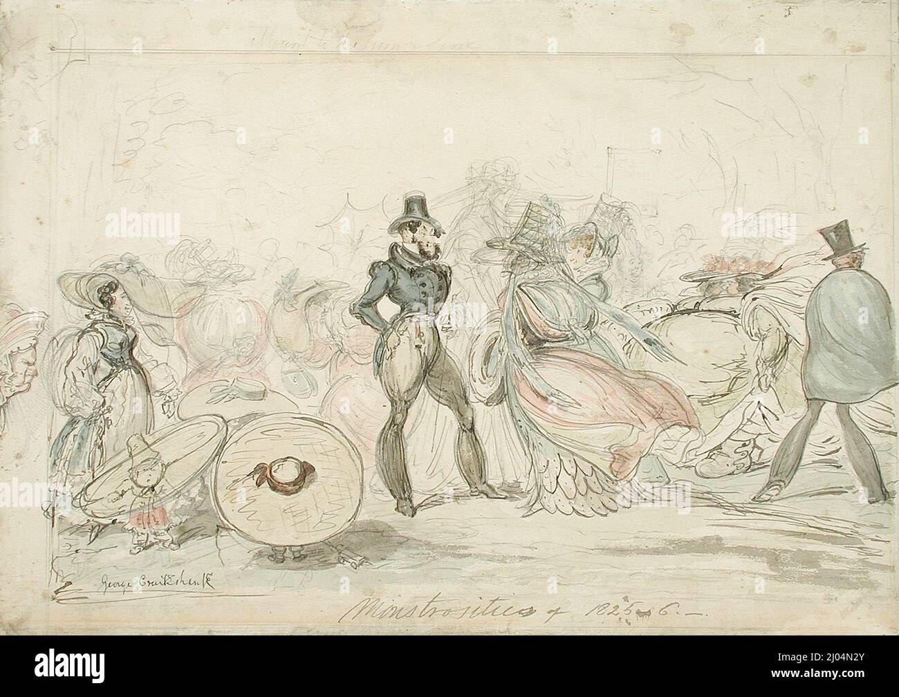 Monstrosities of 1825-26. George Cruikshank (England, London, 1792-1878 ...