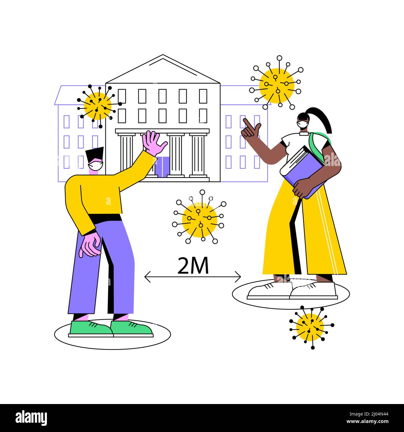 School reopening abstract concept vector illustration. Reopening ...