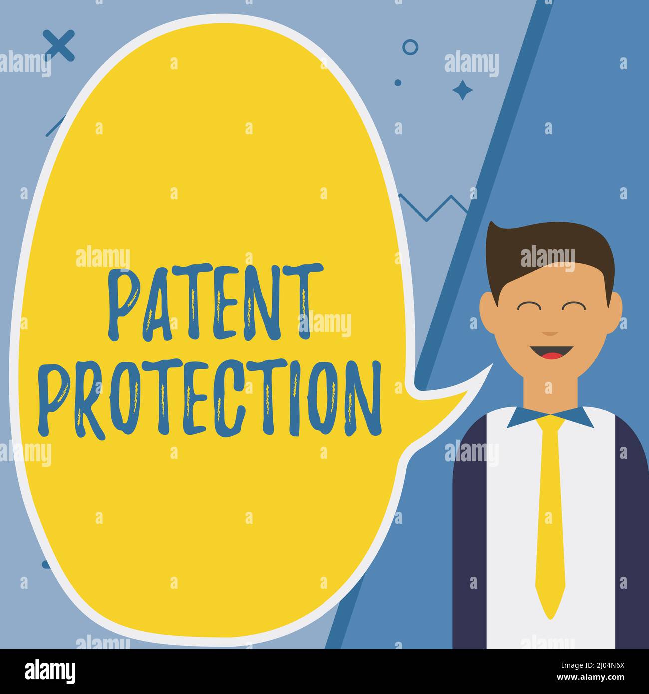 Text sign showing Patent Protection. Business concept provides a person ...