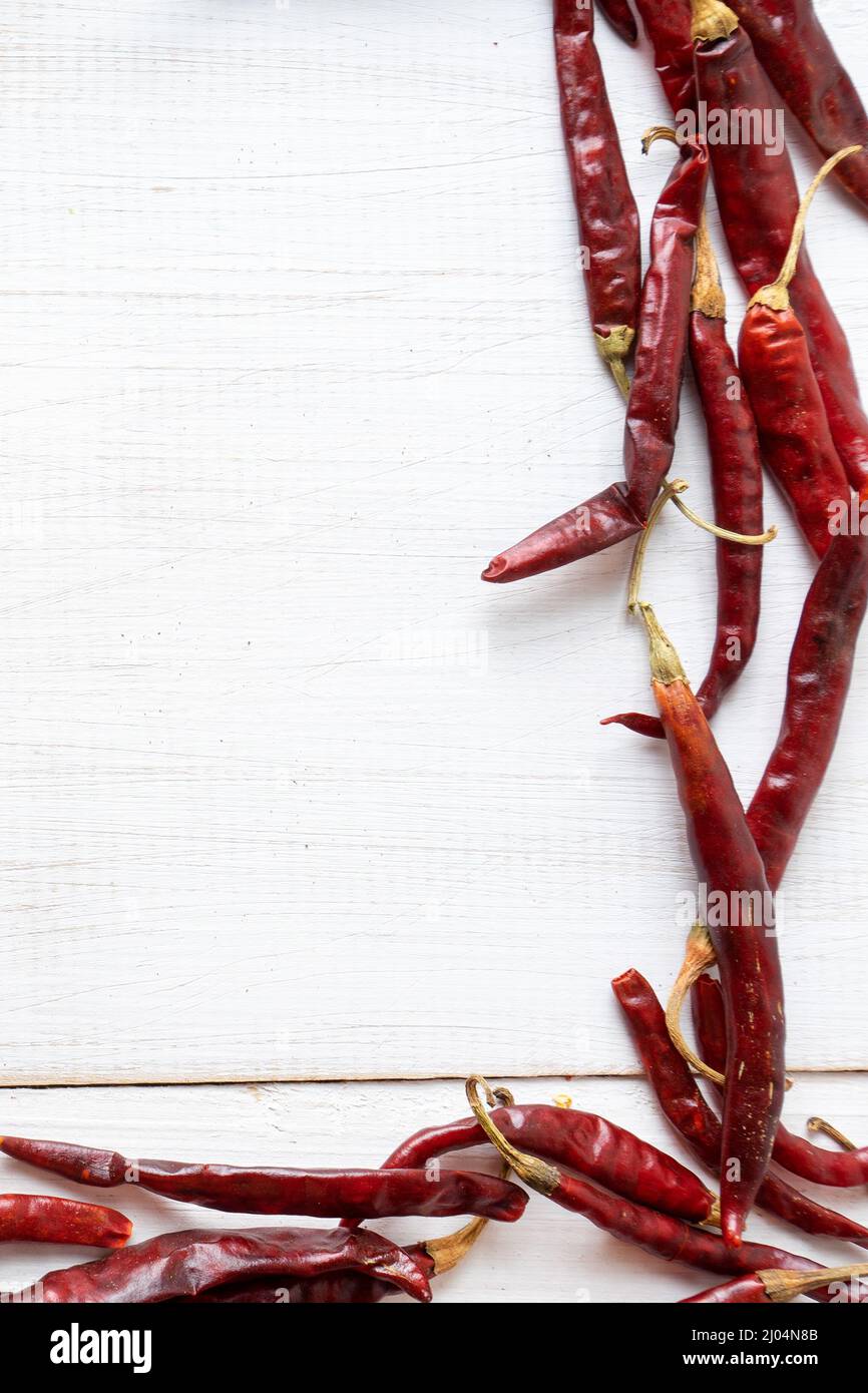 Mexican red hot chilli pepper frame Stock Photo - Alamy