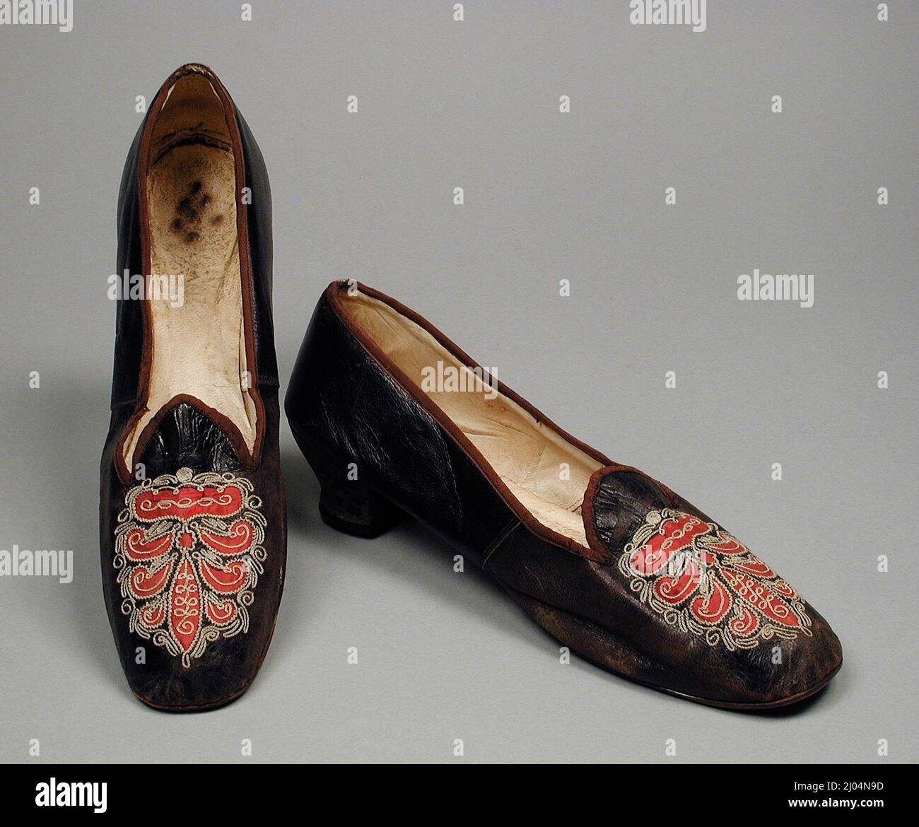 Woman's Shoes. France, 1862-1865. Costumes; Accessories. Leather with ...