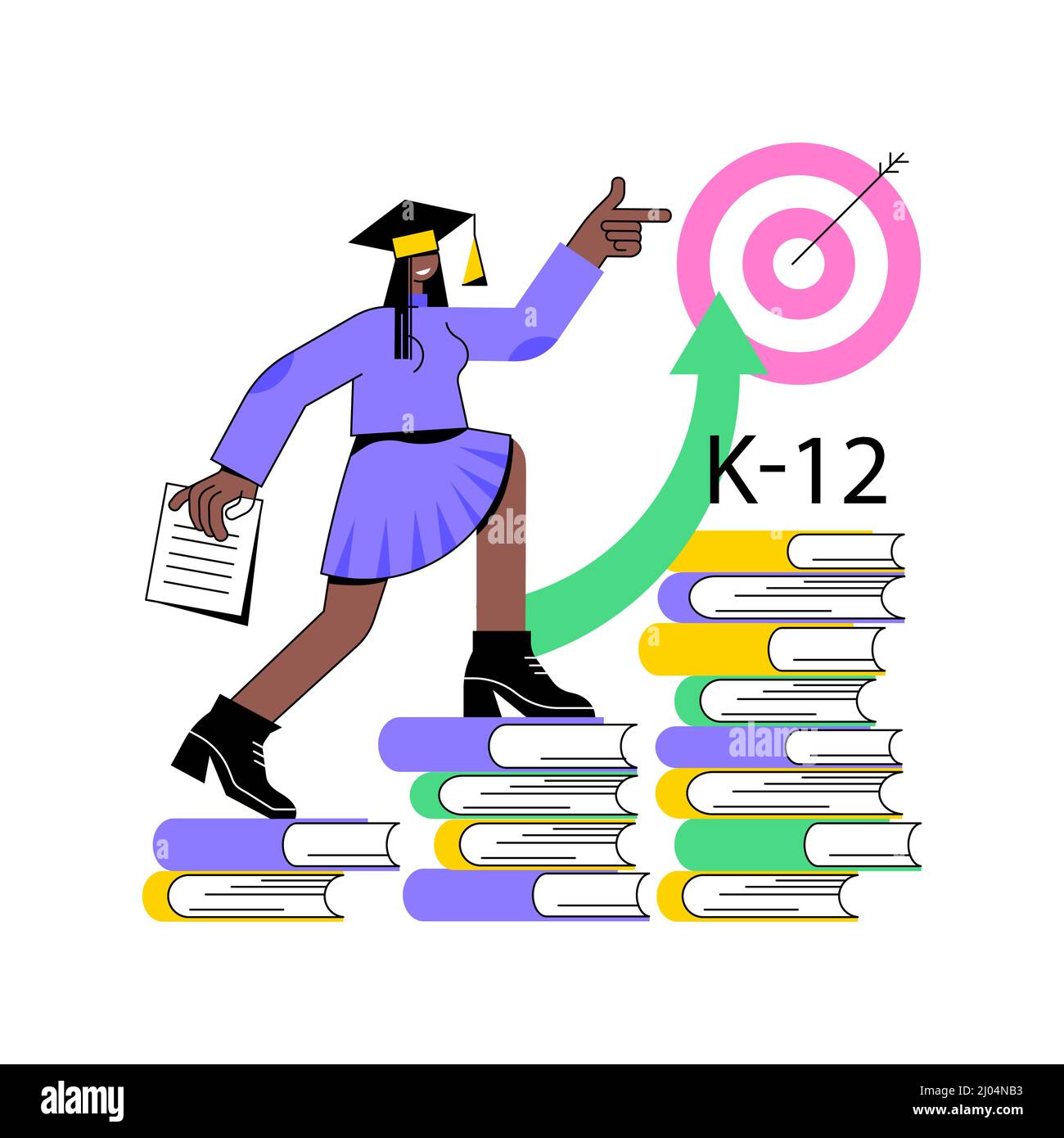 K-12 program abstract concept vector illustration. K-12 education ...