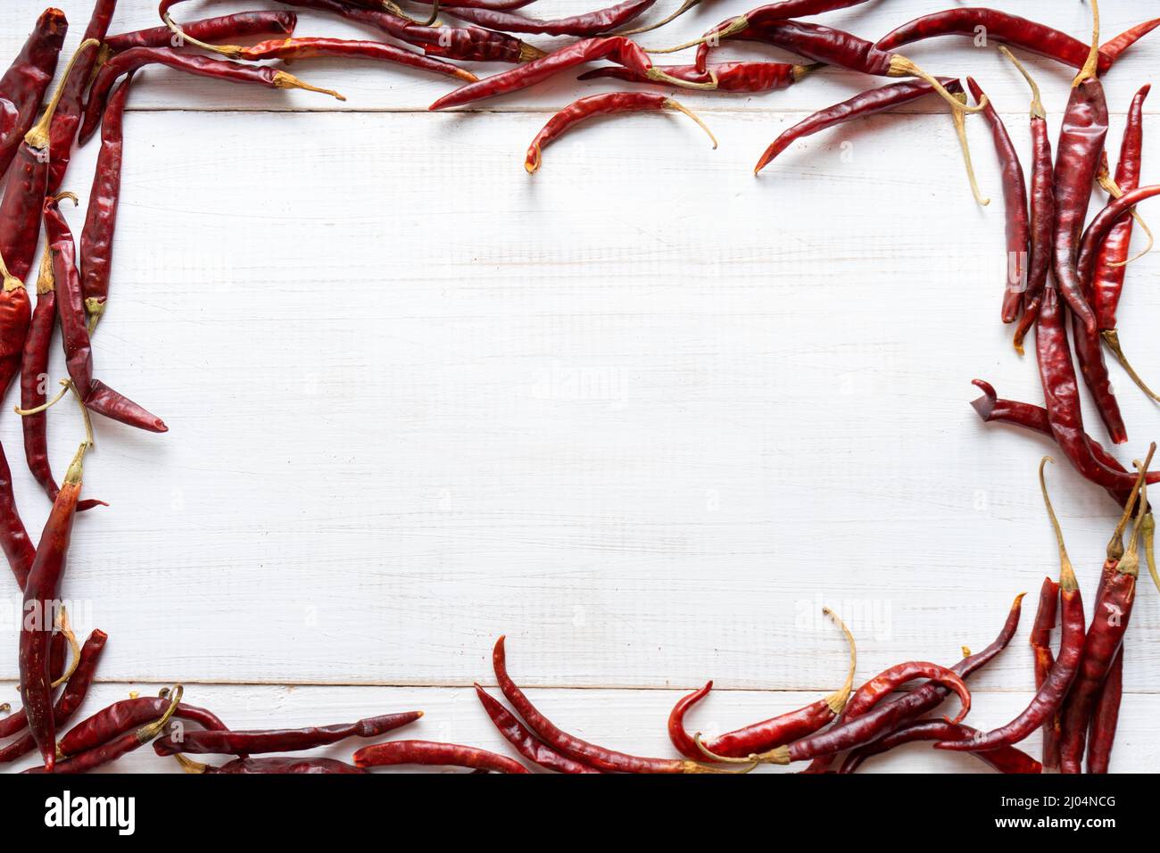 Mexican red hot chilli pepper frame Stock Photo - Alamy
