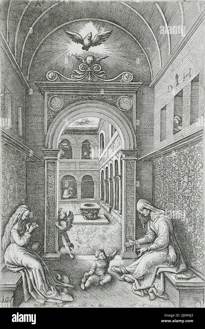 Virgin and Child and Saint Anne. Daniel Hopfer I (Germany, Kaufbeurer ...