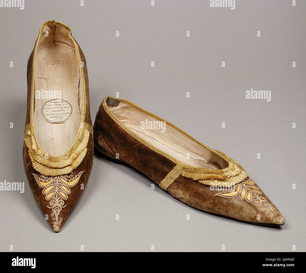 Pair of Woman's Shoes. Ledger (England, London, active late 18th-early ...