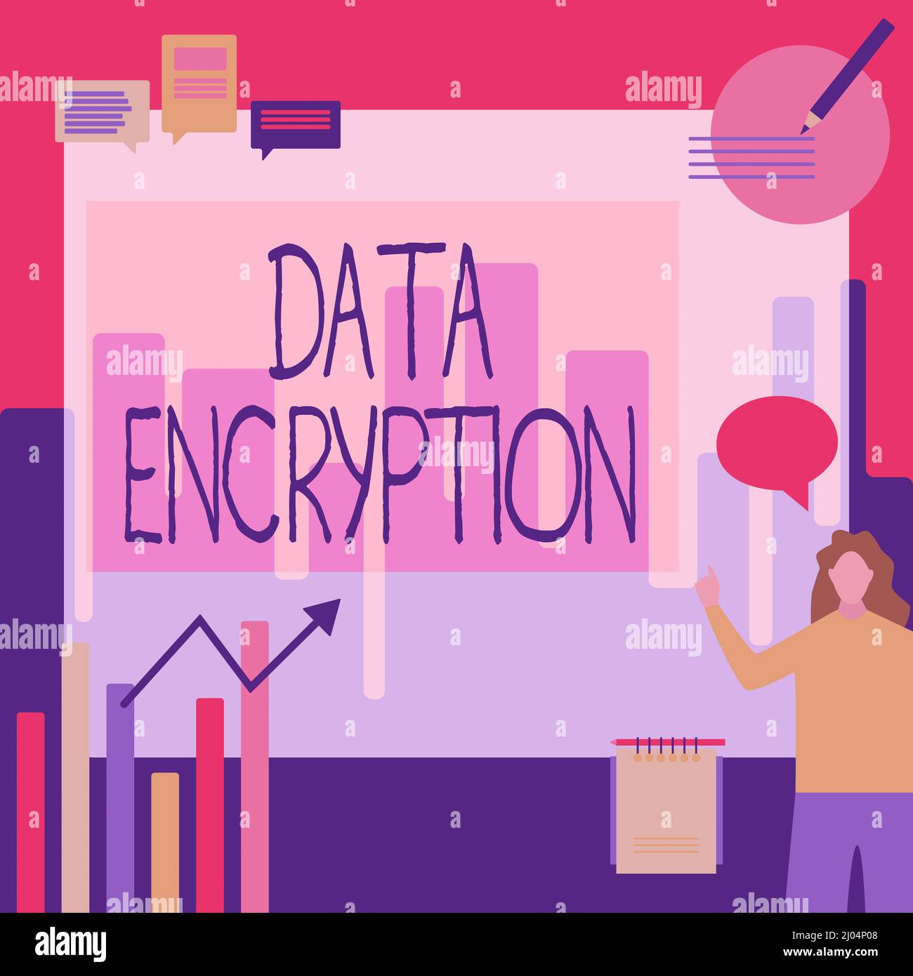 Conceptual Display Data Encryption Conceptual Photo Symmetrickey Algorithm For The Encrypting 