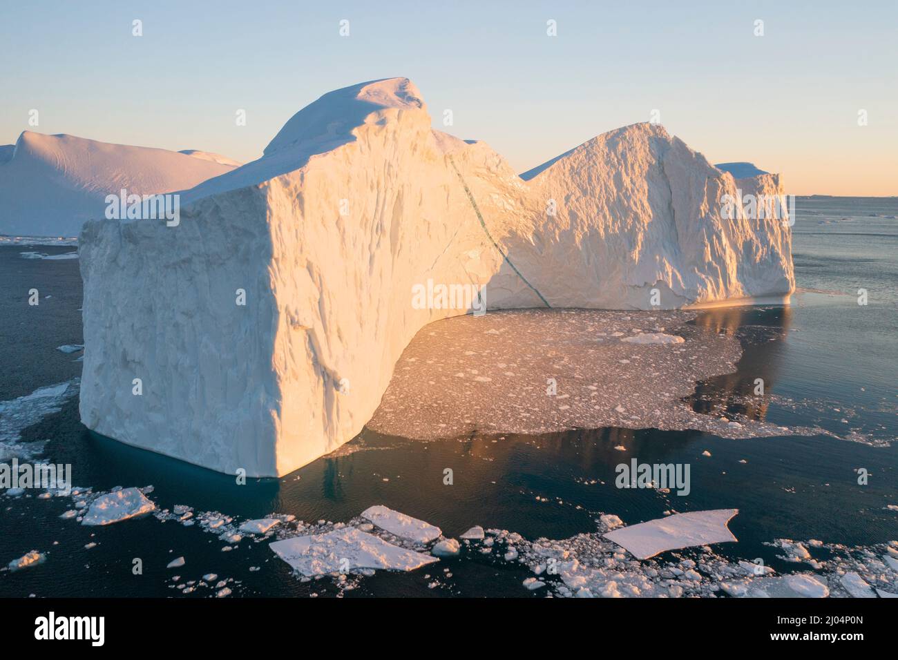 extreme icebergs from aerial view Stock Photo - Alamy