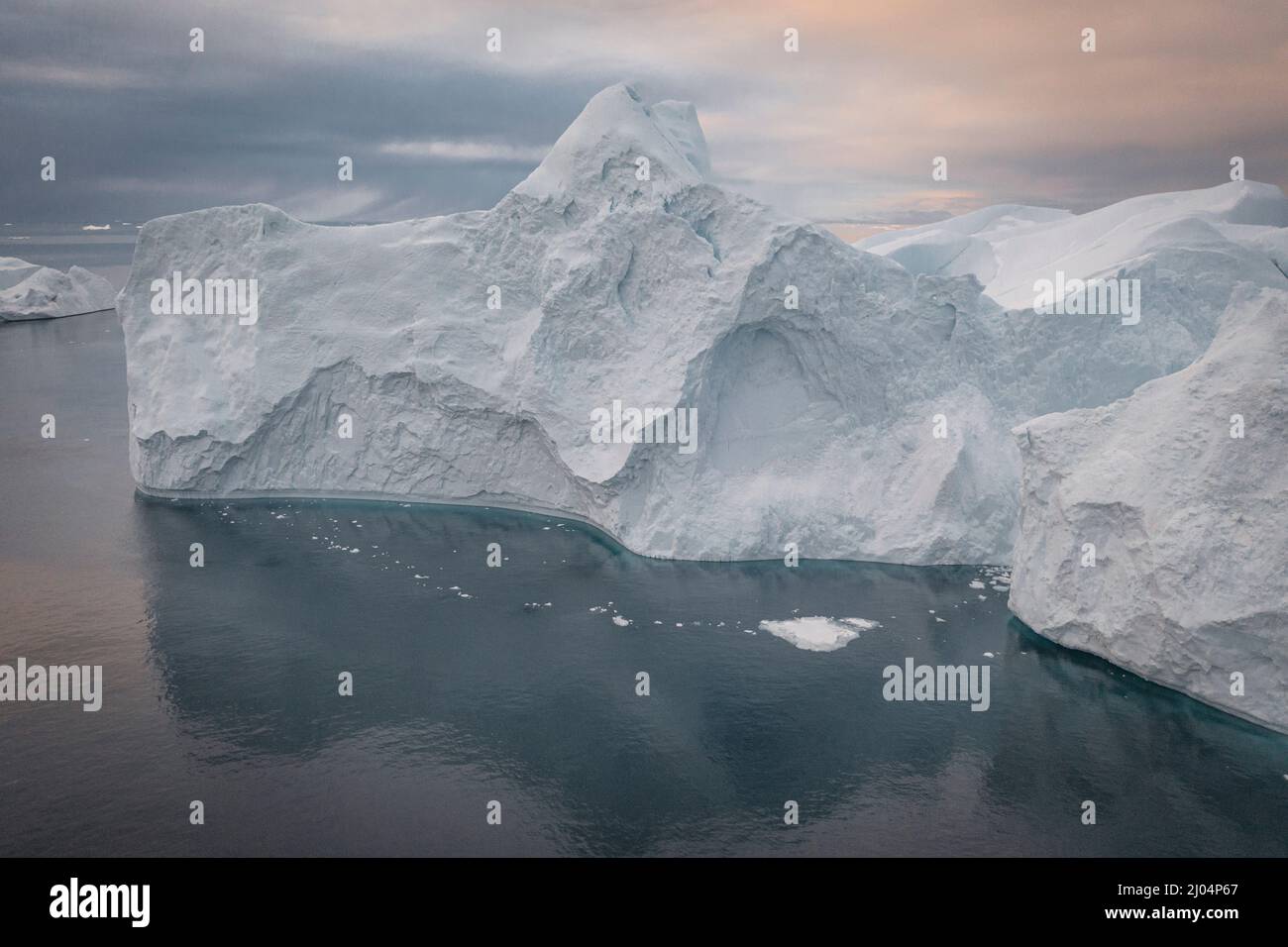 extreme icebergs from aerial view Stock Photo - Alamy