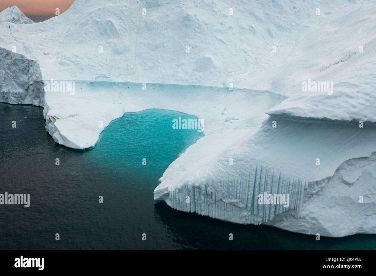 extreme icebergs from aerial view Stock Photo - Alamy