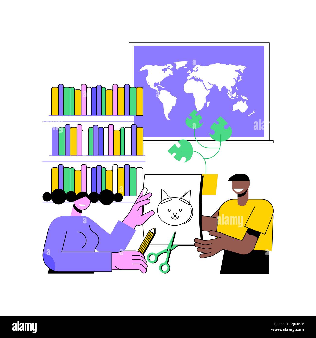 Montessori preschool abstract concept vector illustration. Montessori ...