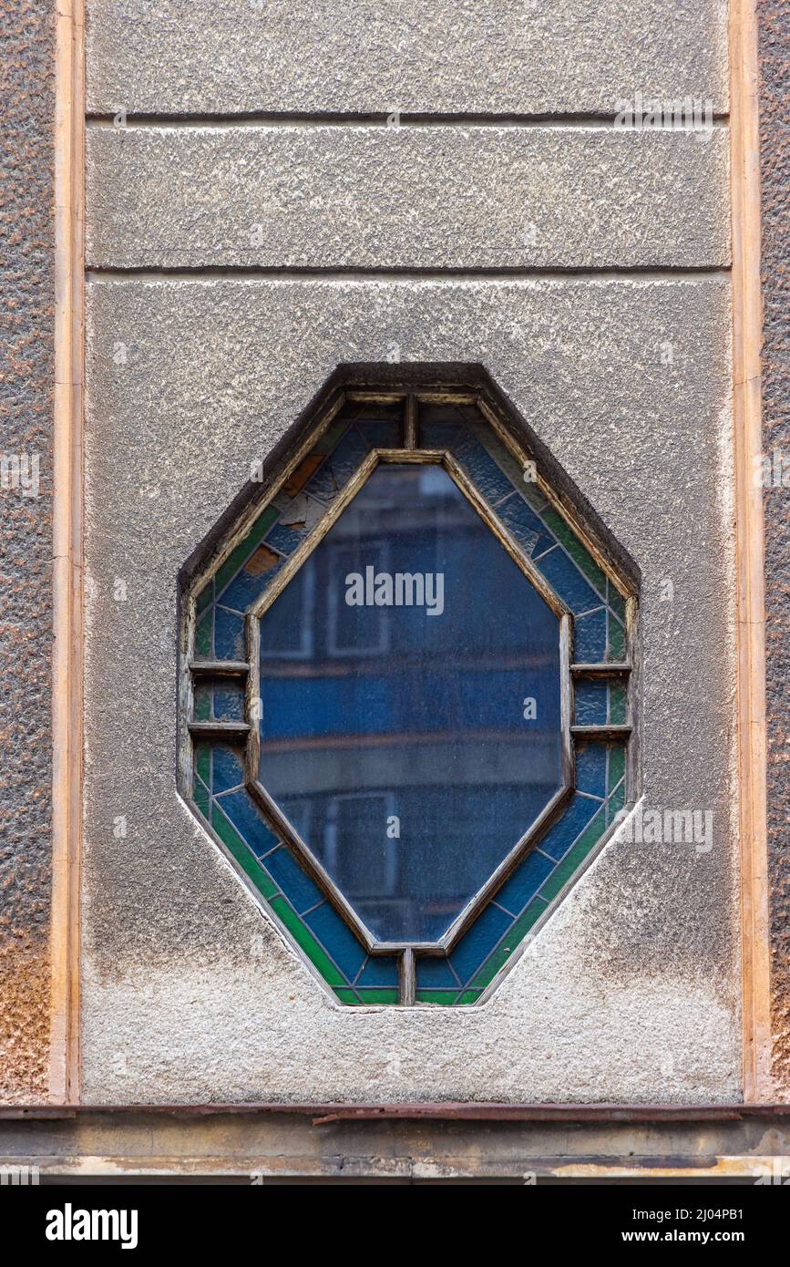 Octagonal Shape Stained Glass Window at Old Building Stock Photo - Alamy