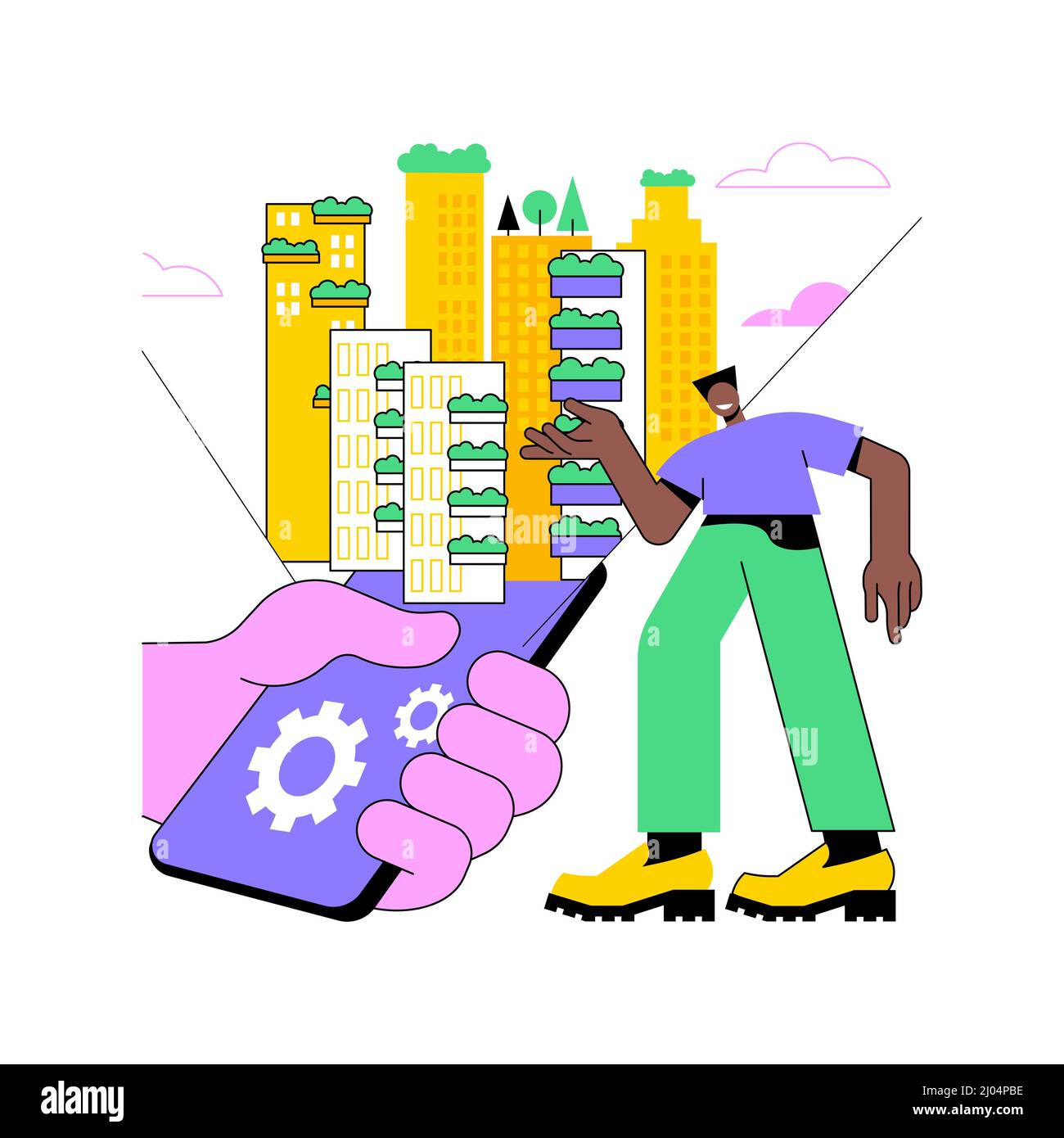 Interactive design visualization abstract concept vector illustration ...