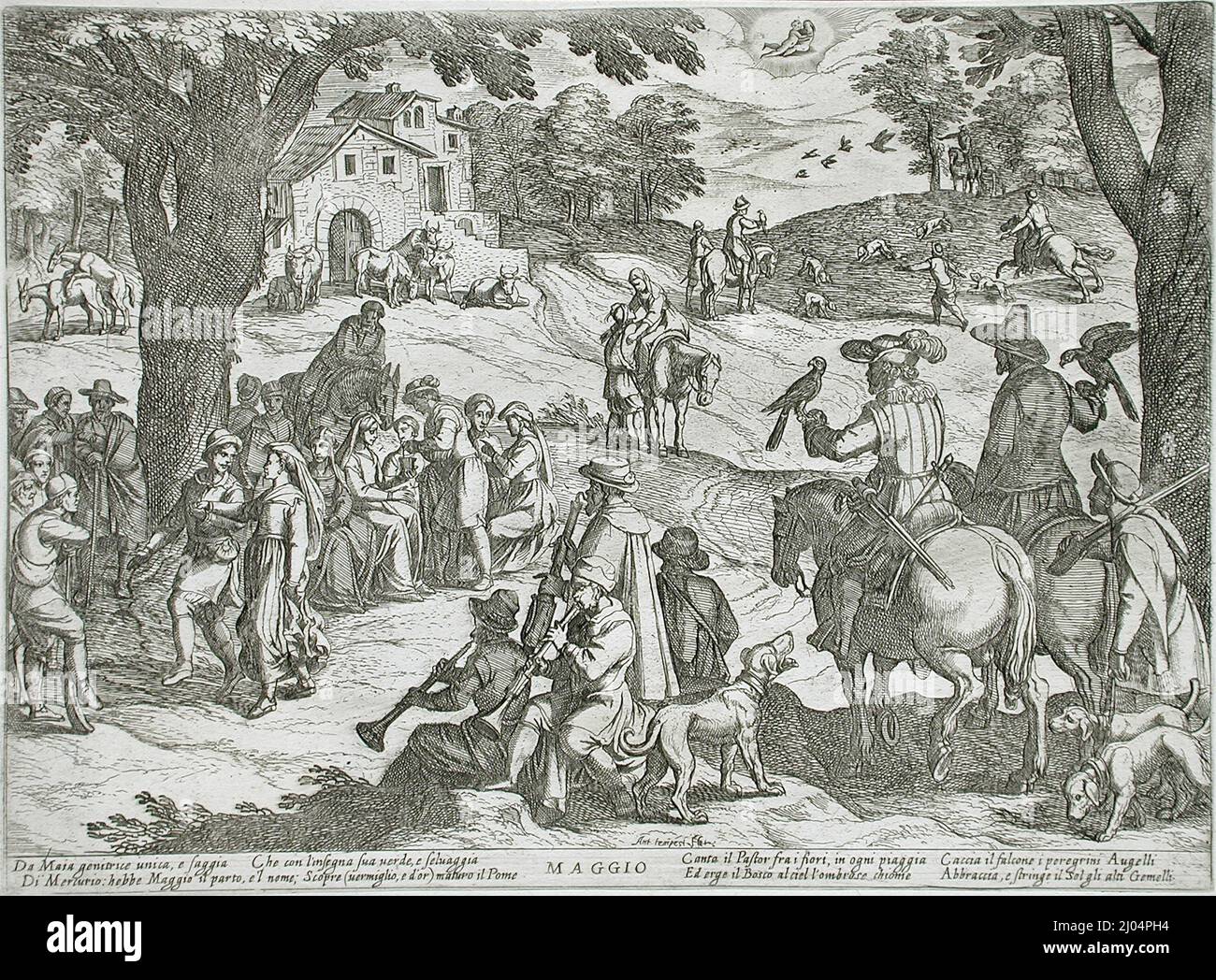 May: A Hunt. Antonio Tempesta (Italy, Florence, 1555-1630). Italy ...