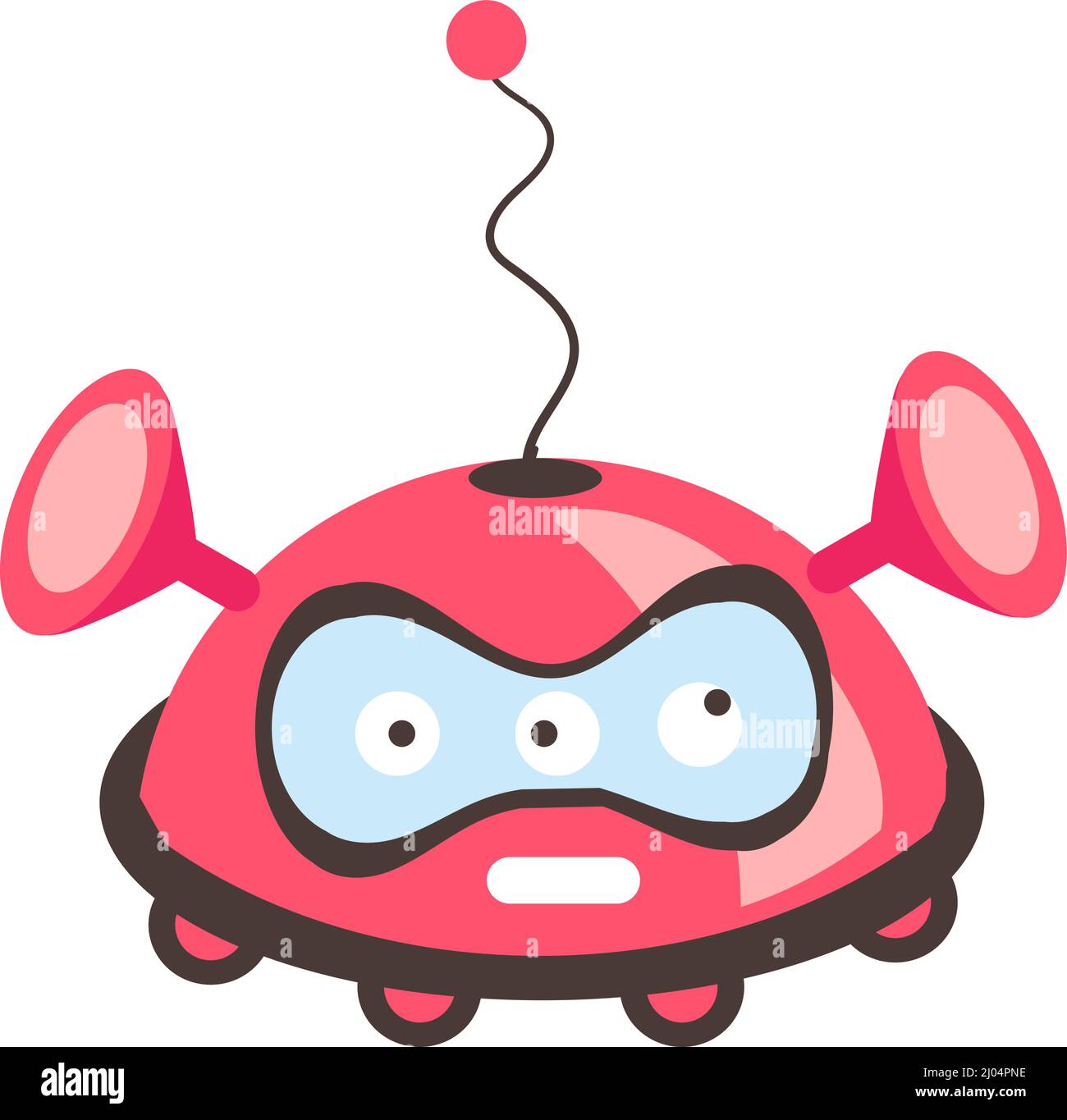 Funny red robot. Mechanic monster. Child mascot Stock Vector Image ...