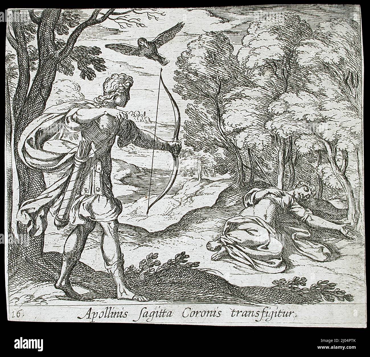 Apollo Killing Coronis. Antonio Tempesta (Italy, Florence, 1555-1630 ...