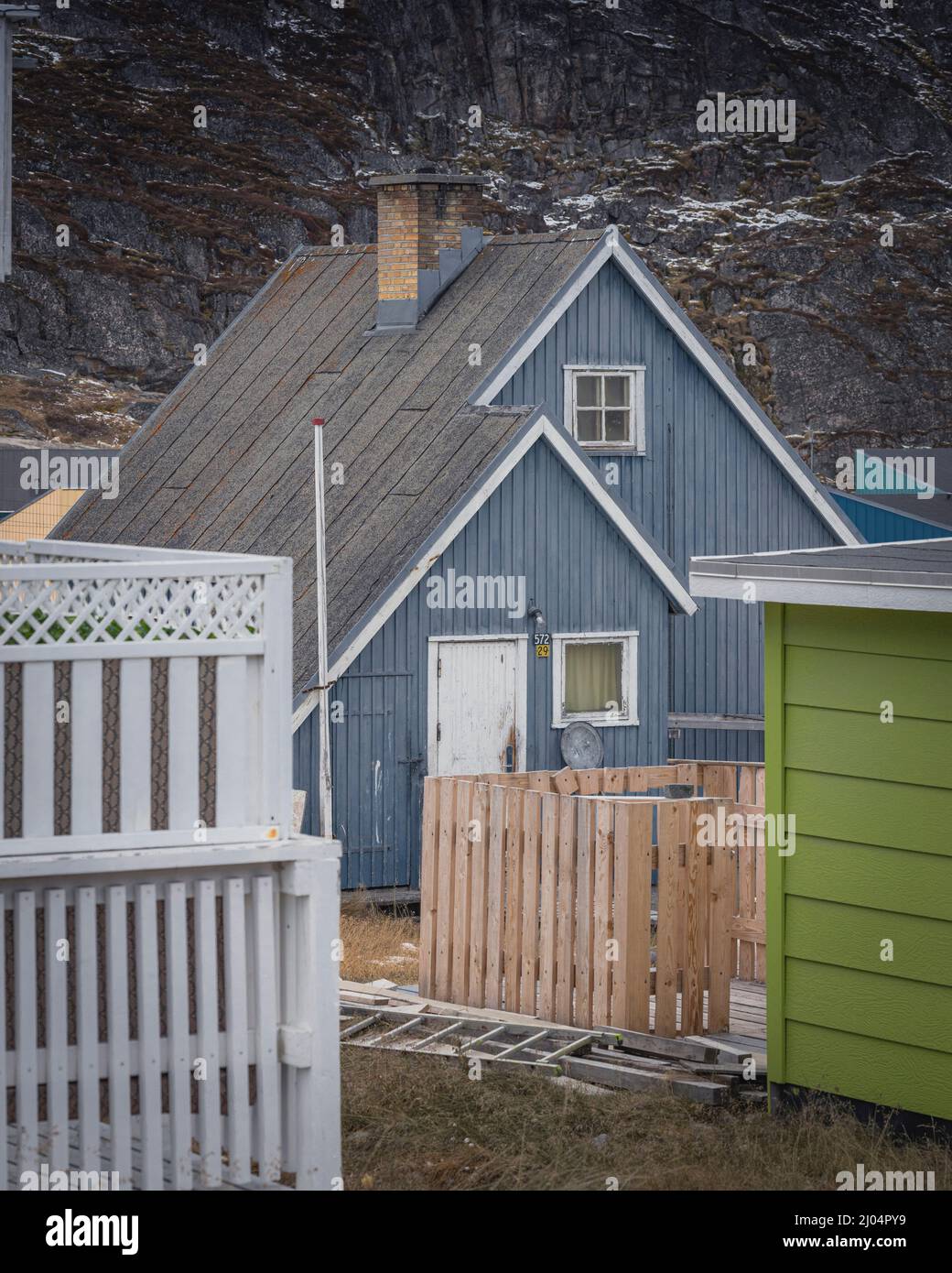 tipical artic wooden house in north pole Stock Photo - Alamy