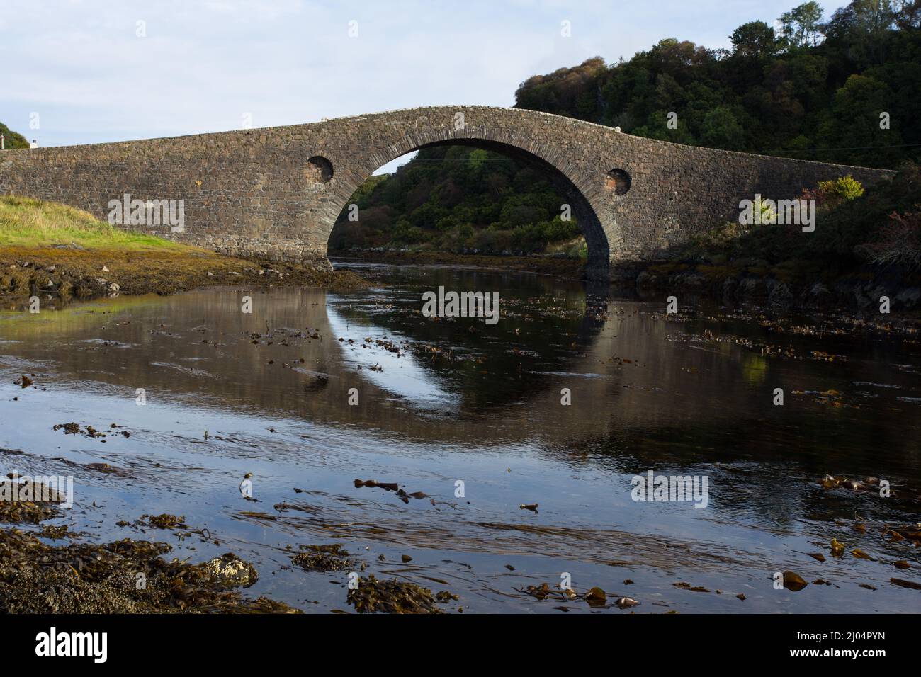 The Clachan Bridge (Bridge over the Atlantic) spanning the Clachan ...