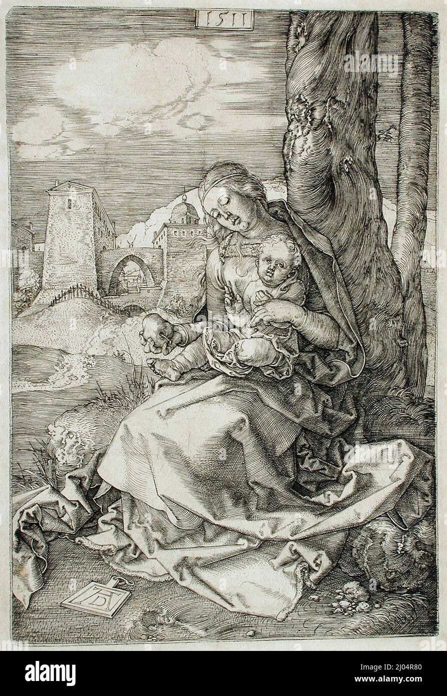 The Virgin with the Pear. Albrecht Dürer (Germany, Nuremberg, 1471-1528 ...