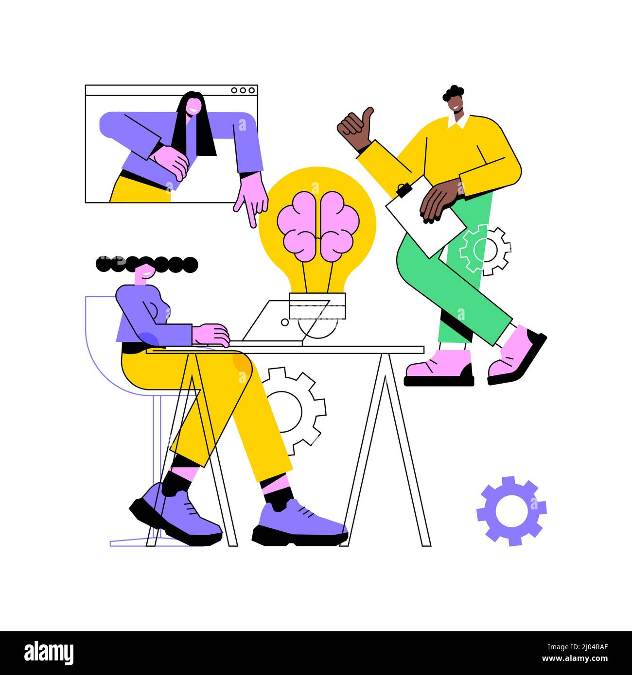 Brainstorming Abstract Concept Vector Illustration Teamwork Brainstorming Tools Idea