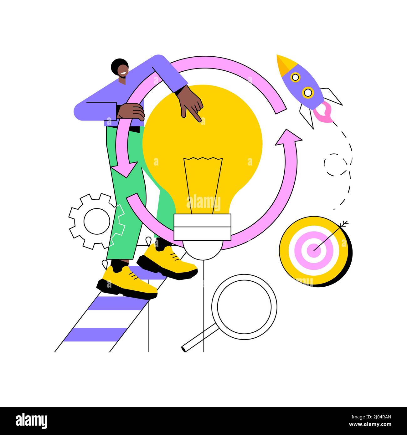 Project life cycle abstract concept vector illustration. Successful ...