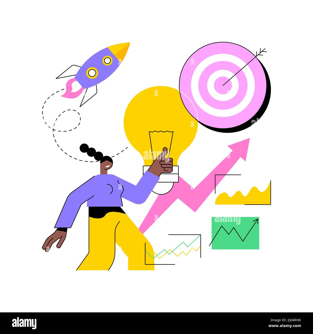 Idea management abstract concept vector illustration. Grow new idea ...