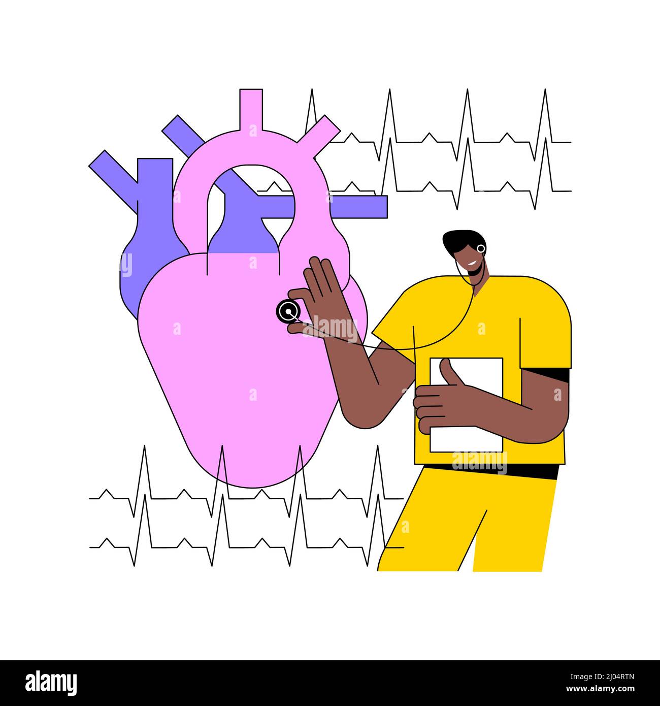 Heart disease diagnosis abstract concept vector illustration. Blood ...