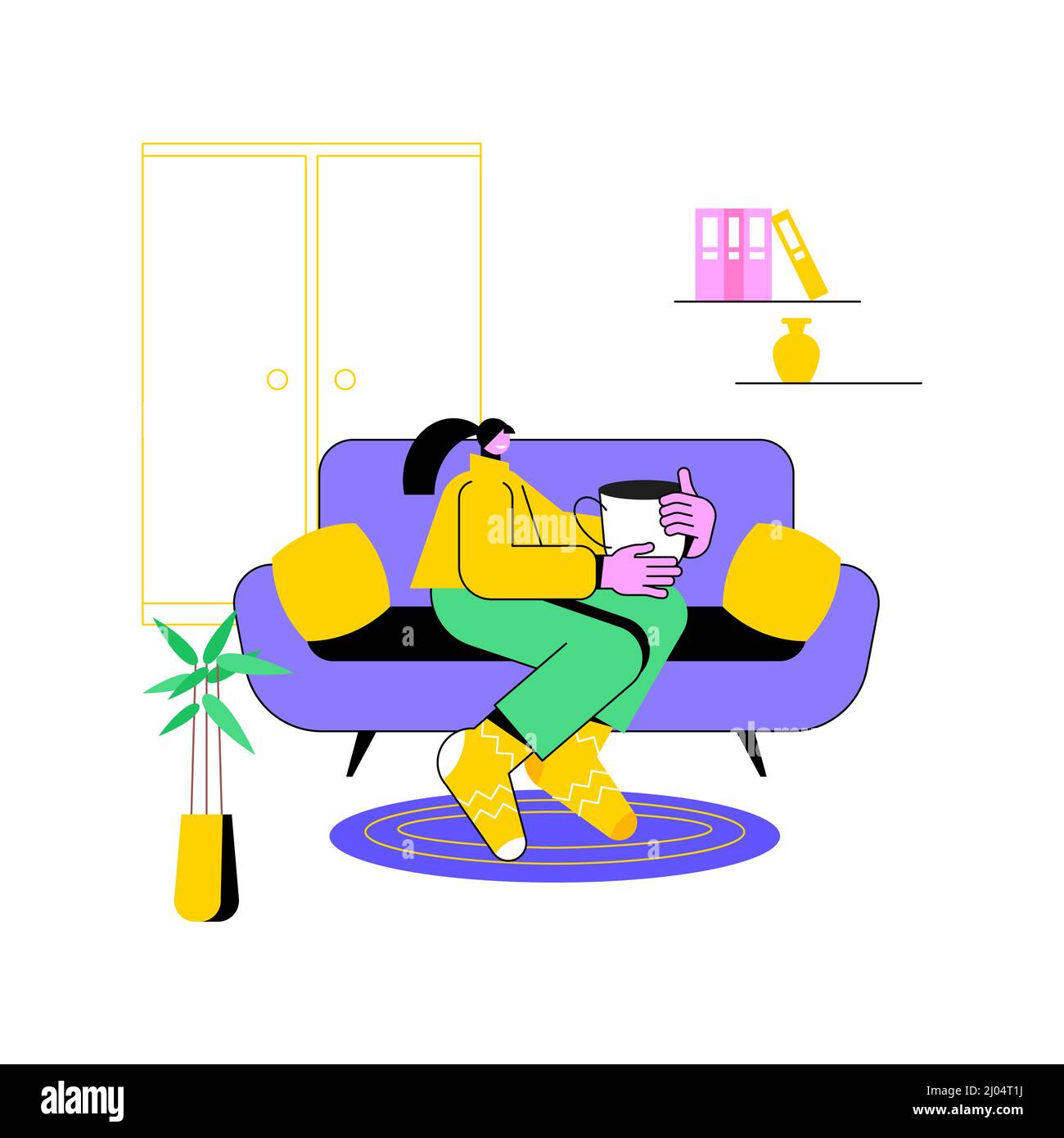 Simple living abstract concept vector illustration. Minimalist living ...