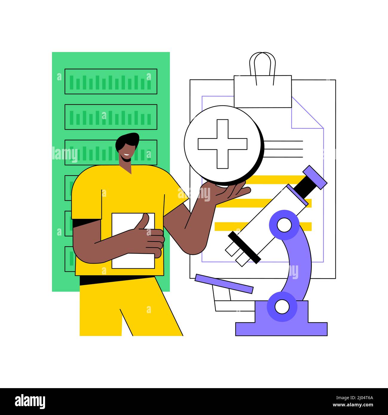 Big data in healthcare abstract concept vector illustration ...