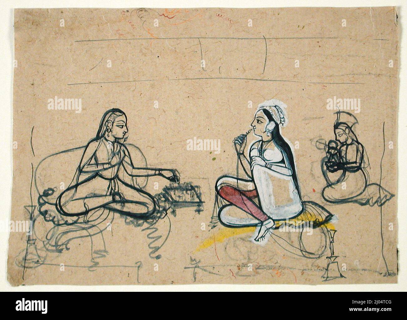 Women Playing a Game of Chess. India, Rajasthan, Bundi, circa 1700 ...